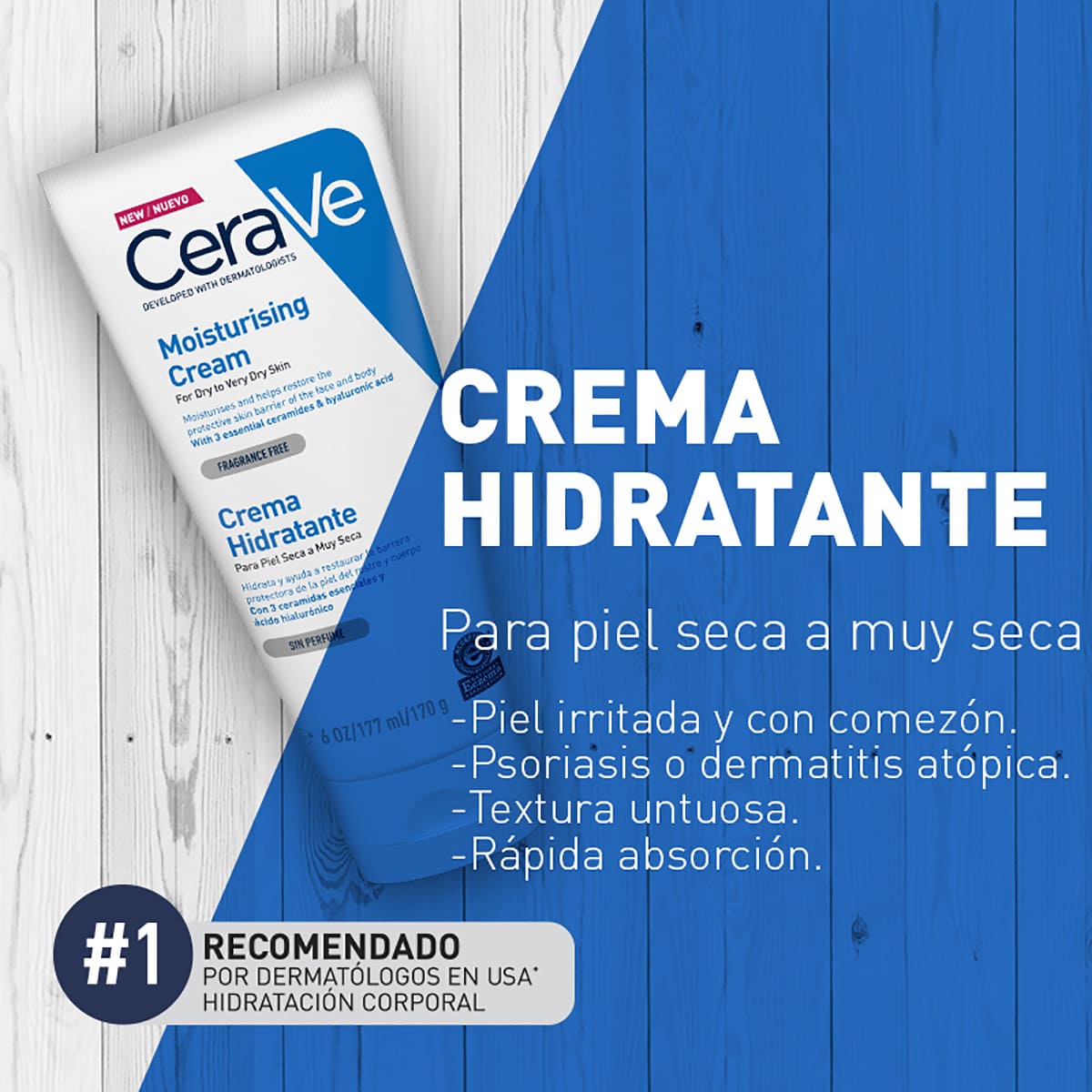 CERAVE CREMA DE ROSTRO Y CUERPO PARA PIEL SECA Y MUY SECA 170GR ...