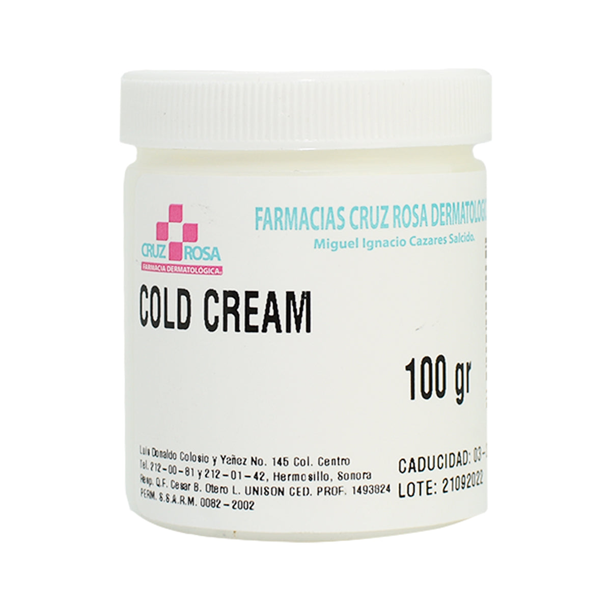 COLD CREAM 100GR - FARMACIA CRUZ ROSA | Farmacia Dermatológica Cruz ...