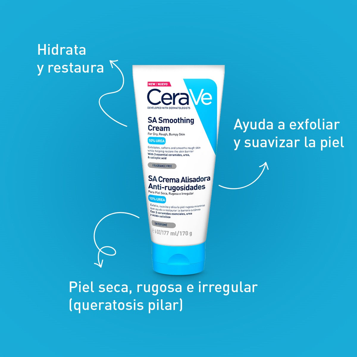 CERAVE SA SMOOTHING CREAM 10% UREA 170GR | Farmacia Dermatológica Cruz ...